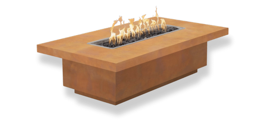 Open Box 72" Fremont Fire Pit - Corten Steel - Match Lit - Natural Gas ...